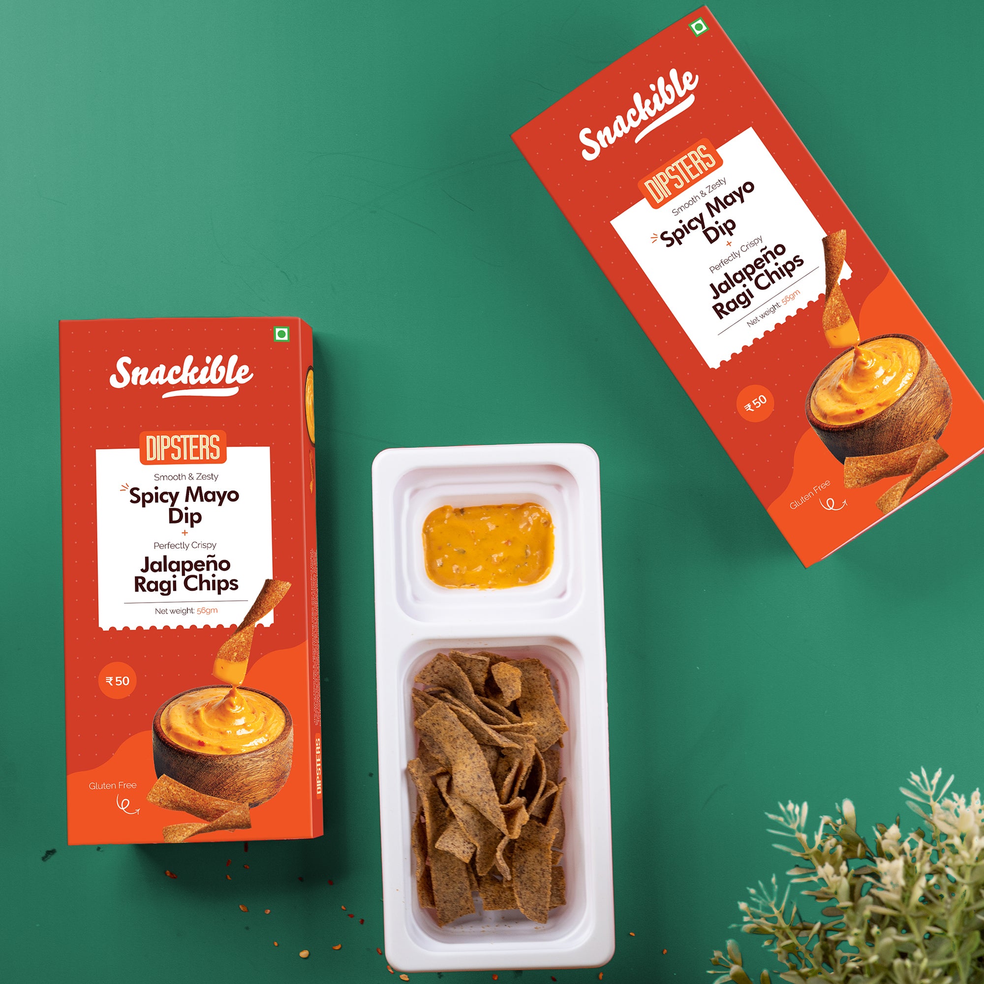 Dipsters - Spicy Mayo Dip with Jalapeño Ragi Chips